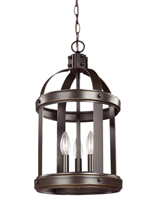 5140703EN-782,Small Three Light Hall / Foyer,Heirloom Bronze